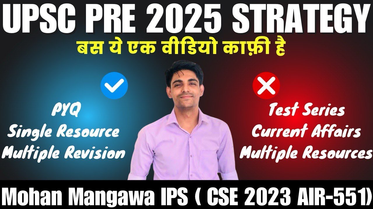 UPSC Pre 2025 Strategy by IPS Mohan | UPSC IAS PRE 2025 |IAS Pre 2025 ...