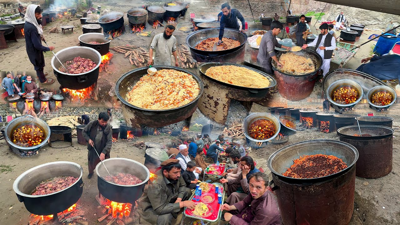 Afghanistan's Largest and Luxurious Wedding Food Preparation | Kabuli ...