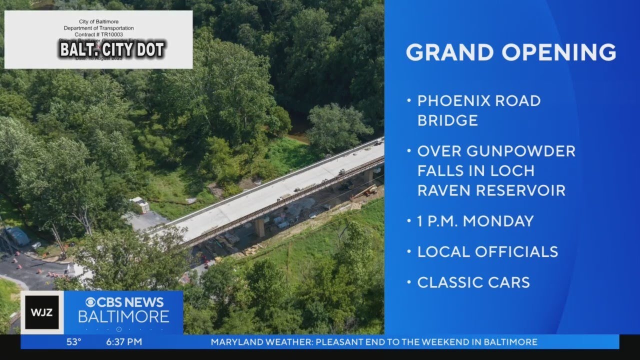 Baltimore leaders to celebrate grand opening of Phoenix Road Bridge ...