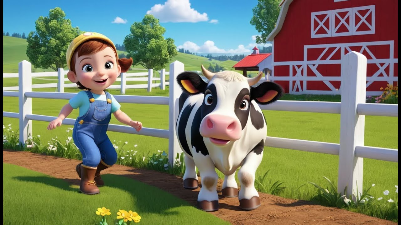Baby Cow Say Moo Moo Moo | Fun Cow Song for Kids | Interactive Nursery ...