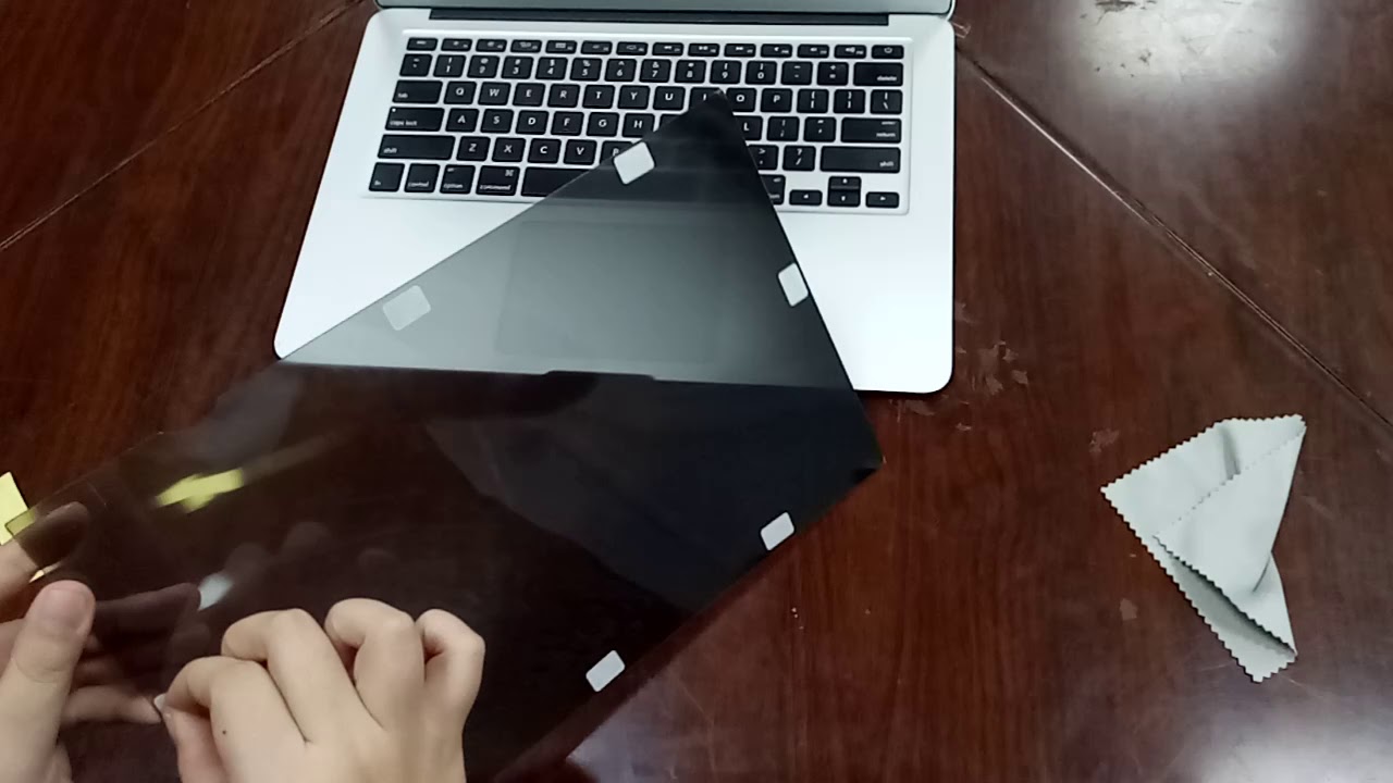 With Double Side Tape privacy screen protector Installtion - YouTube