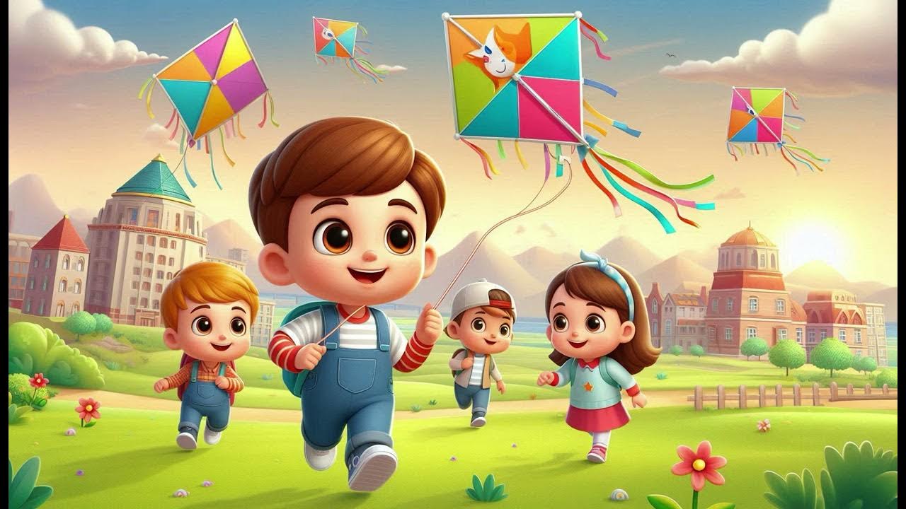 Five Little Kites | Nursery Rhymes & Kids Songs - YouTube