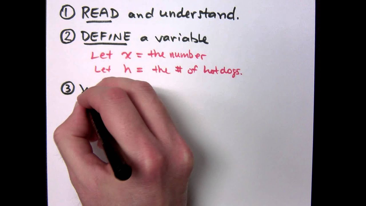 Beginning Algebra Part 22 Word Problems The Steps YouTube Beginning Algebra Part 22 Word Problems The Steps YouTube