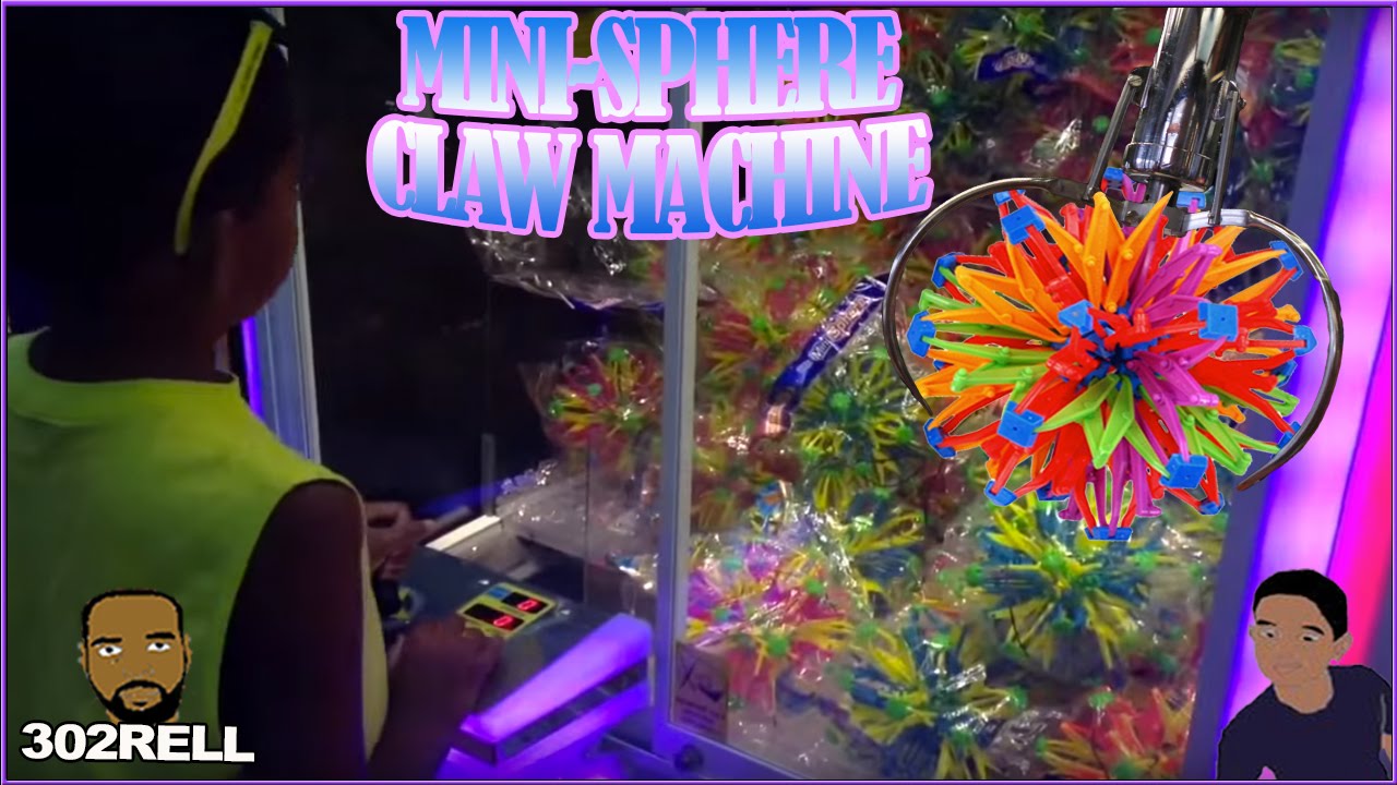 MINI SPHERE FILLED ELAUT CLAW CRANE ARCADE MACHINE - YouTube