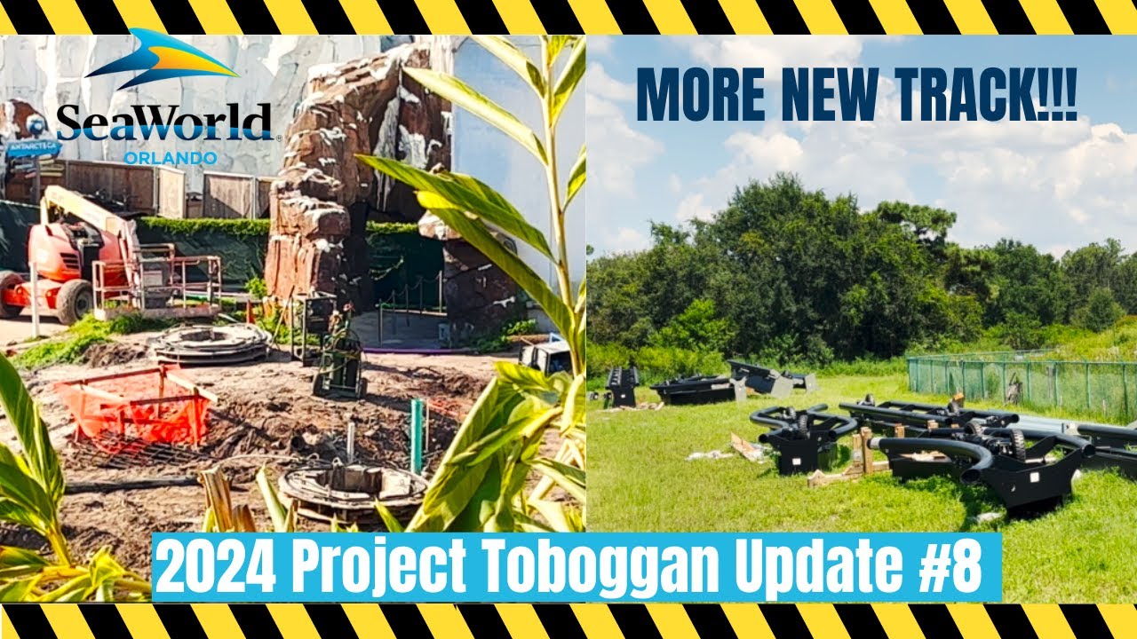 LOTS OF NEW TRACK!!! Penguin Trek Construction Update #8 | SeaWorld ...
