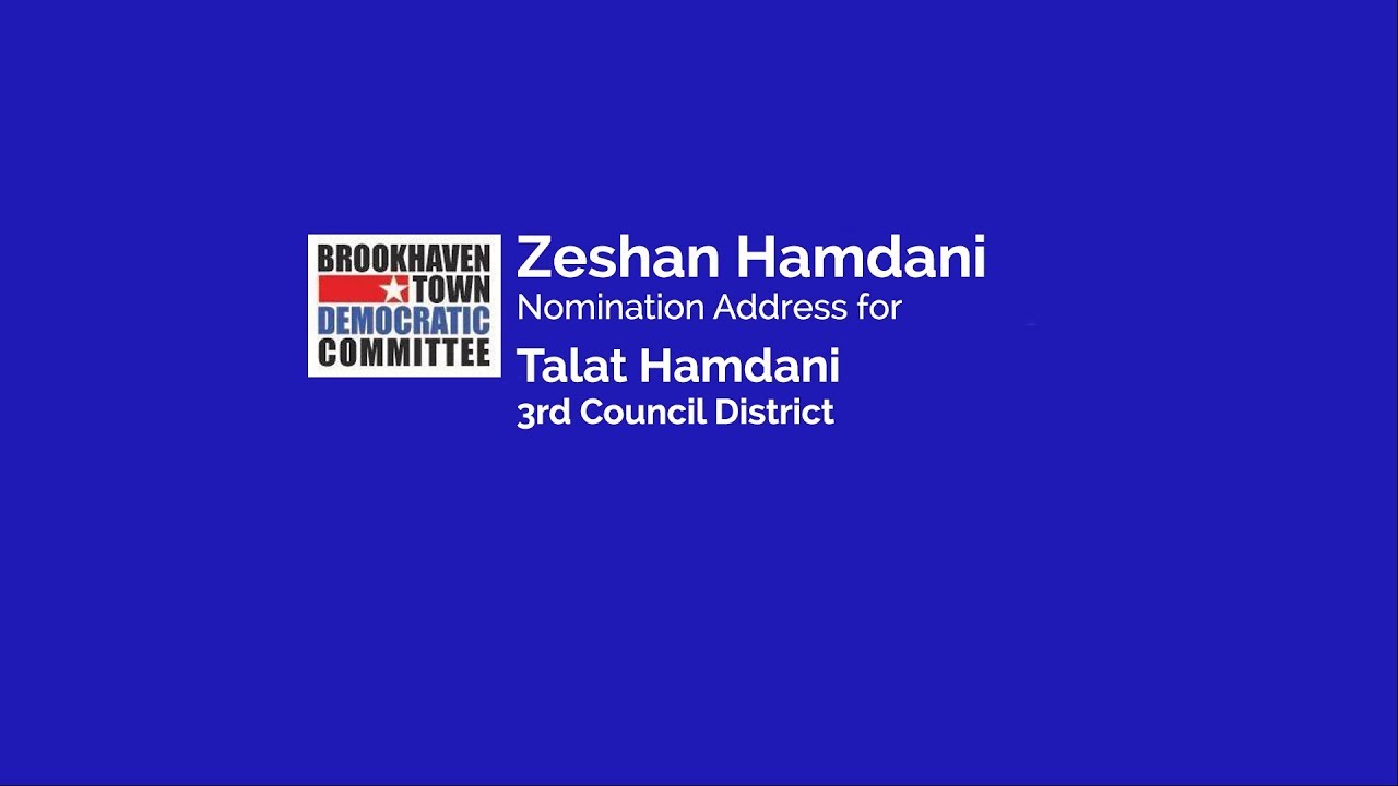 Zeshan Hamdani Nomination Address for Talat Hamdani - YouTube