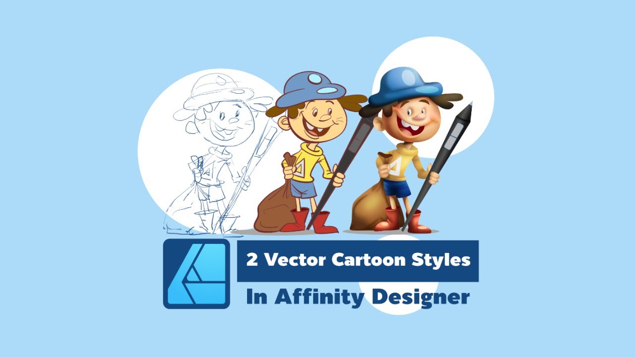 Affinity Designer 2 Vector cartoon styles. - YouTube
