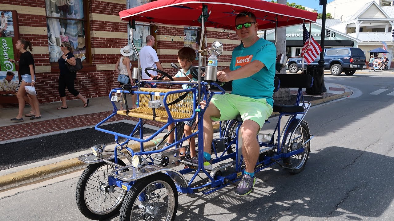 Fun Bike Ride and Kinder Joy in America! Family Exploring The Key West ...