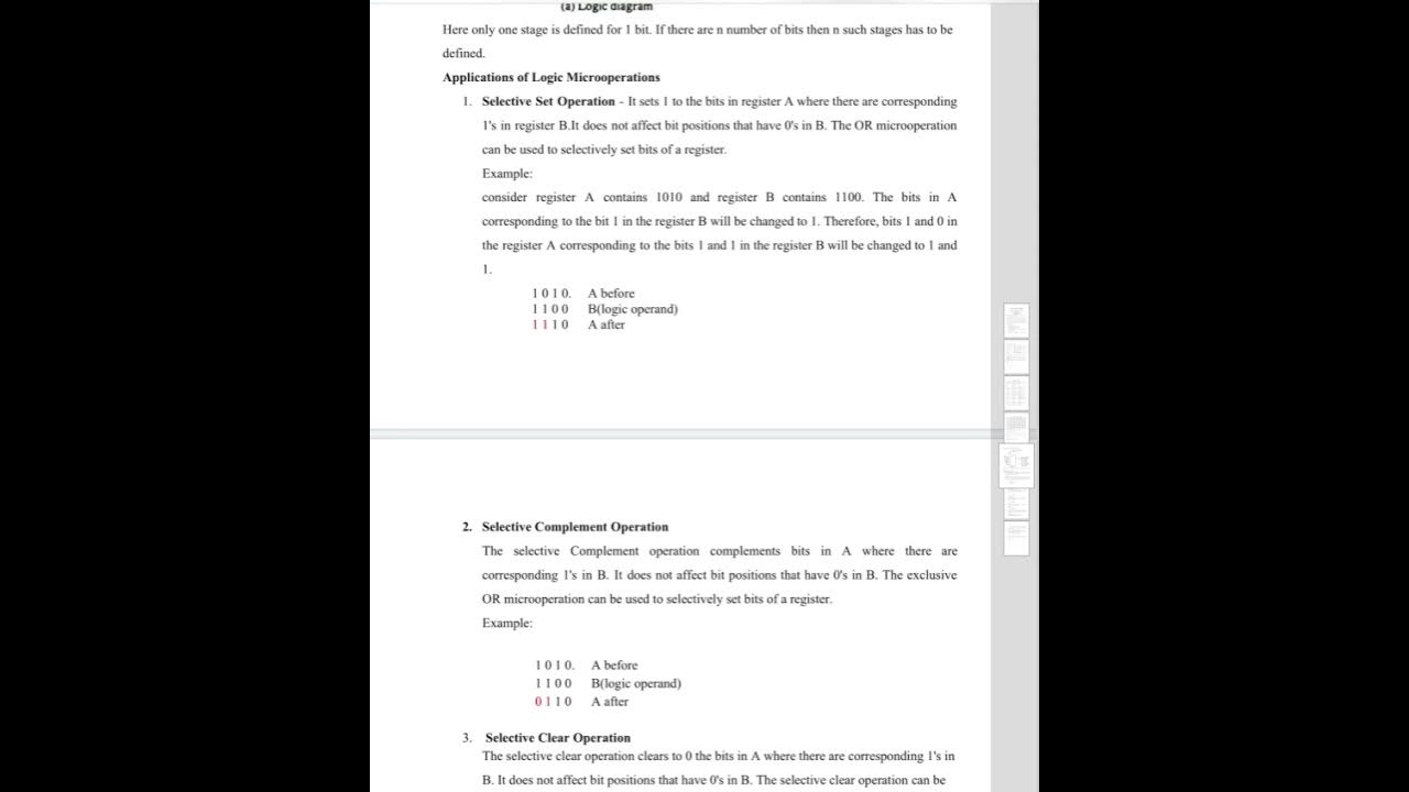 Application of logic micro operations المعماريه - YouTube