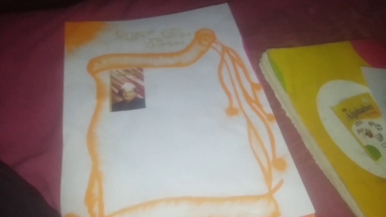 Oil pastels border design - YouTube