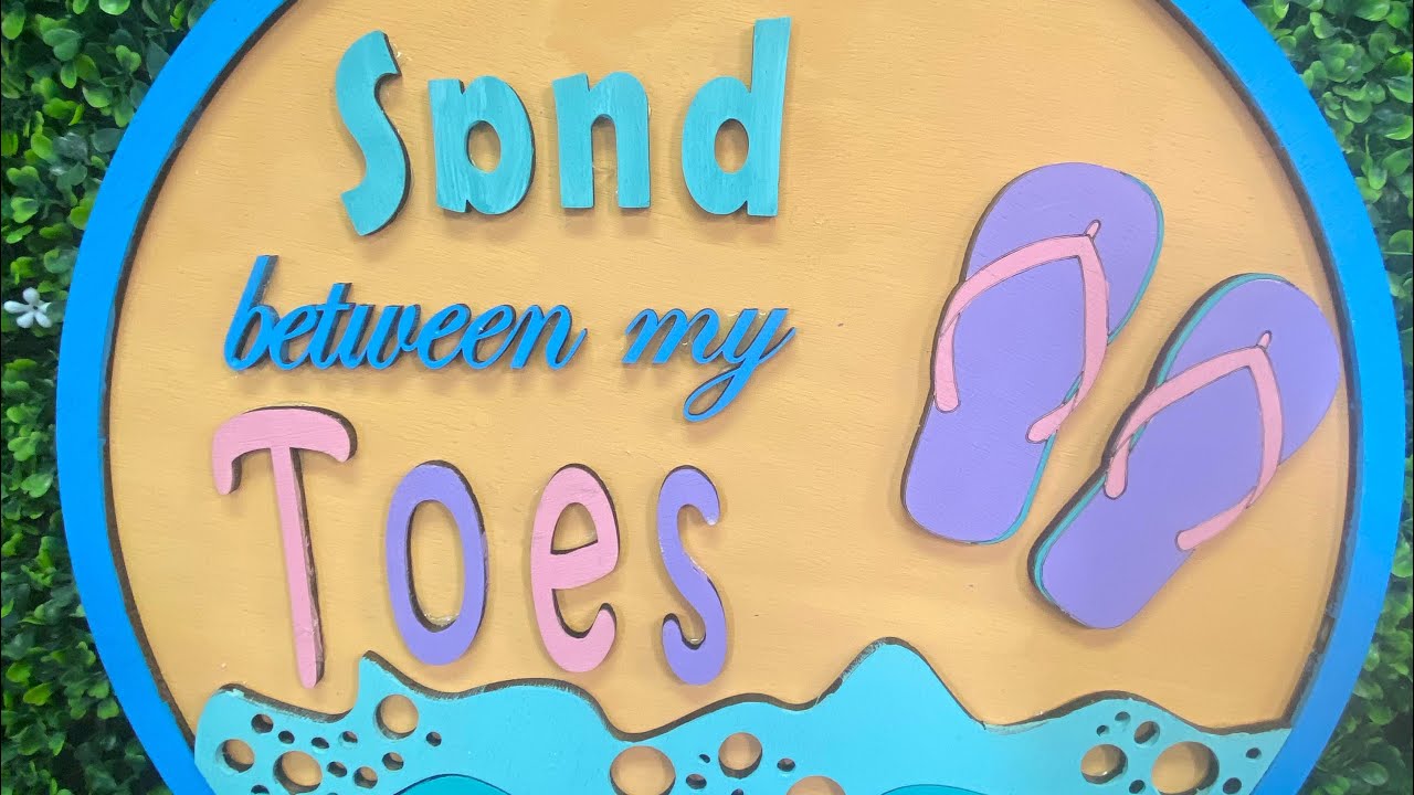 Sand between my toes door hanger - YouTube
