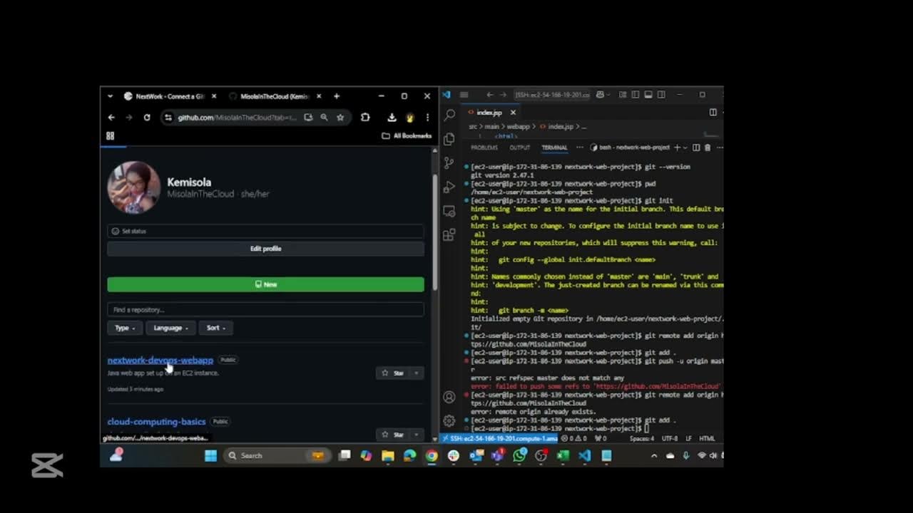 7 Days NextWork DevOps Challenge | Connect a GitHub Repo with AWS | DevOps For Beginners | - YouTube