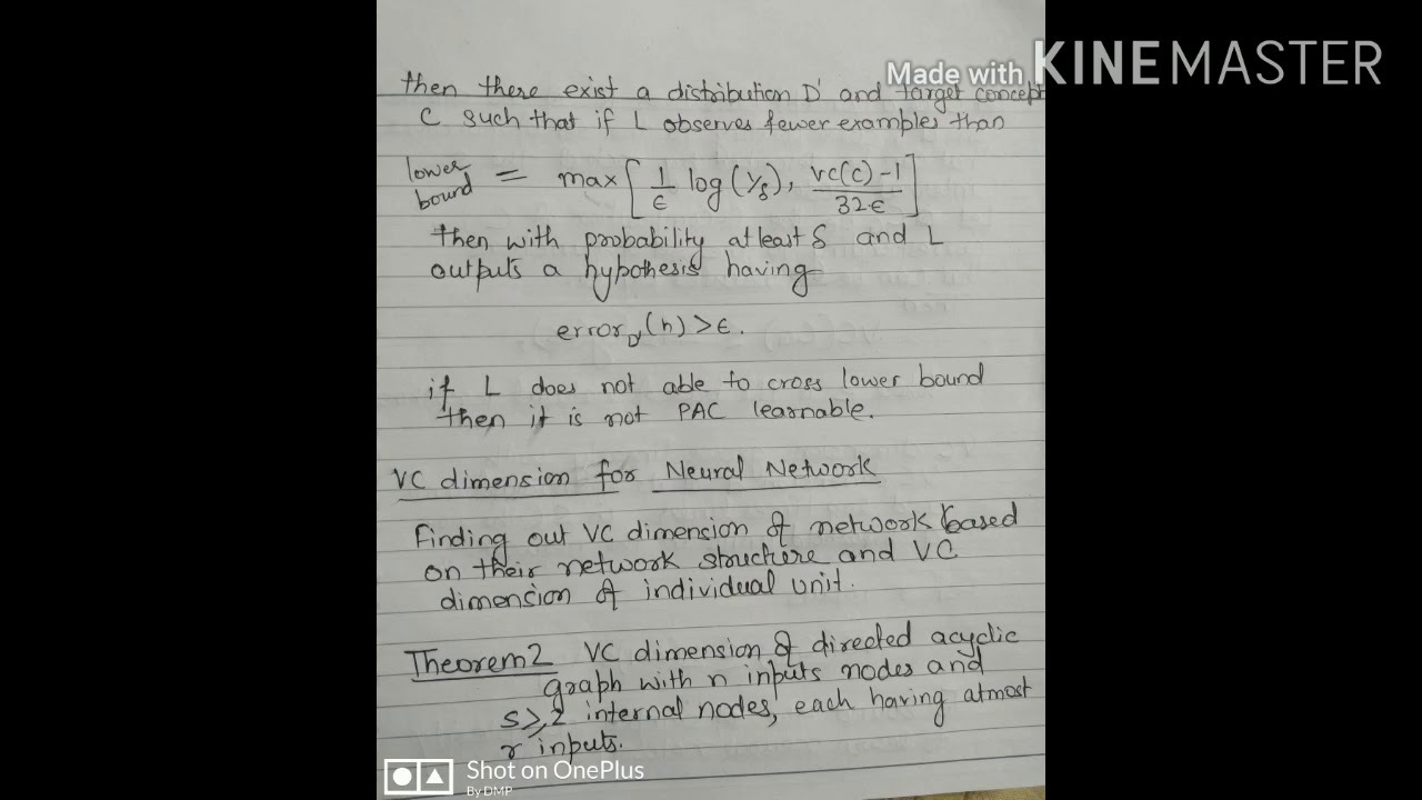 Sample complexity for infinite hypothesis space - YouTube