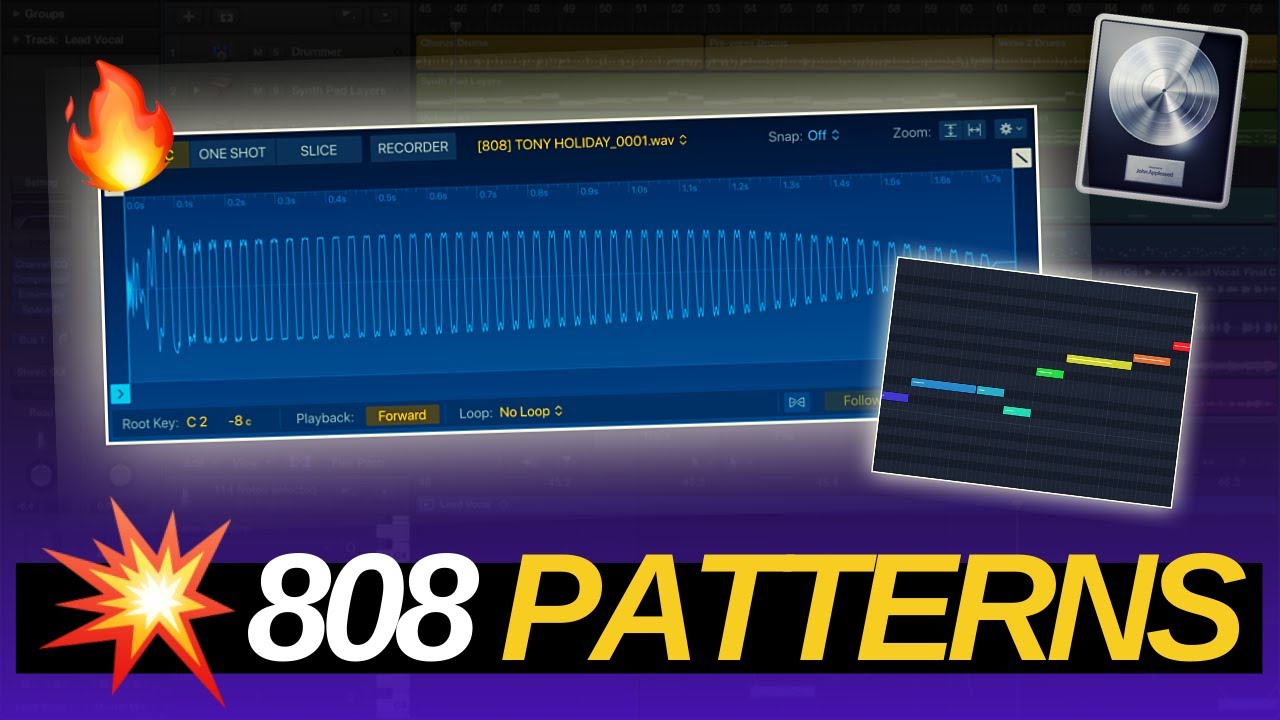 💥 How to Make INTERESTING 808 PATTERNS in Logic Pro | Logic Pro 808 ...