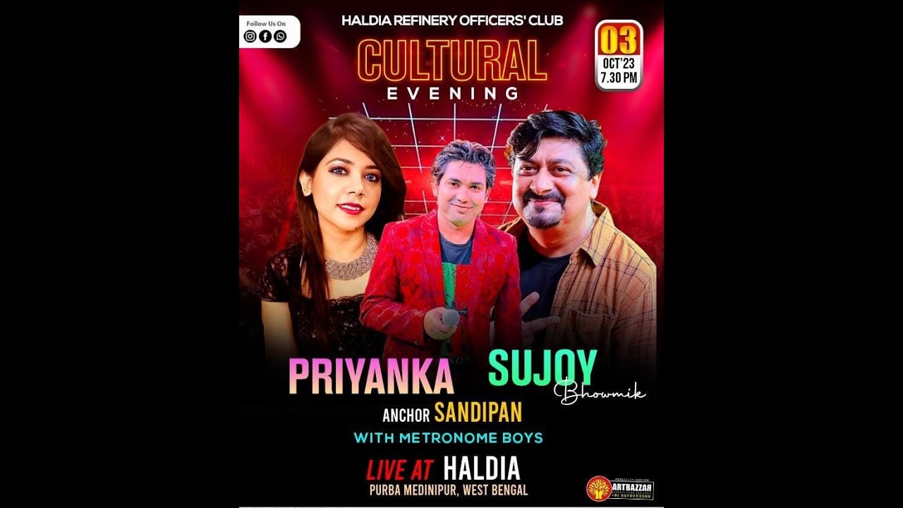Cultural Evening || Priyanka Roy & Sujay Bhowmik with anchor Sandipan ...