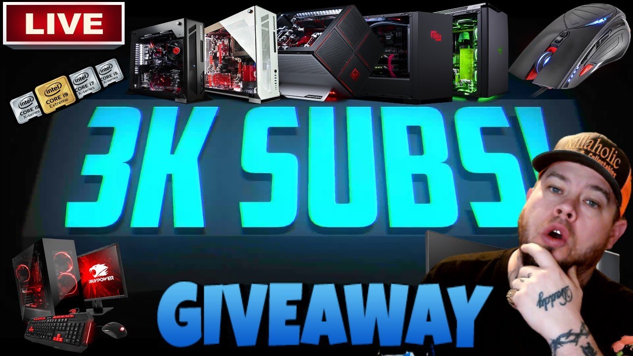 🔴 3K SUB PC GIVEAWAY WINNER ANNOUNCED LIVE🔴 - YouTube