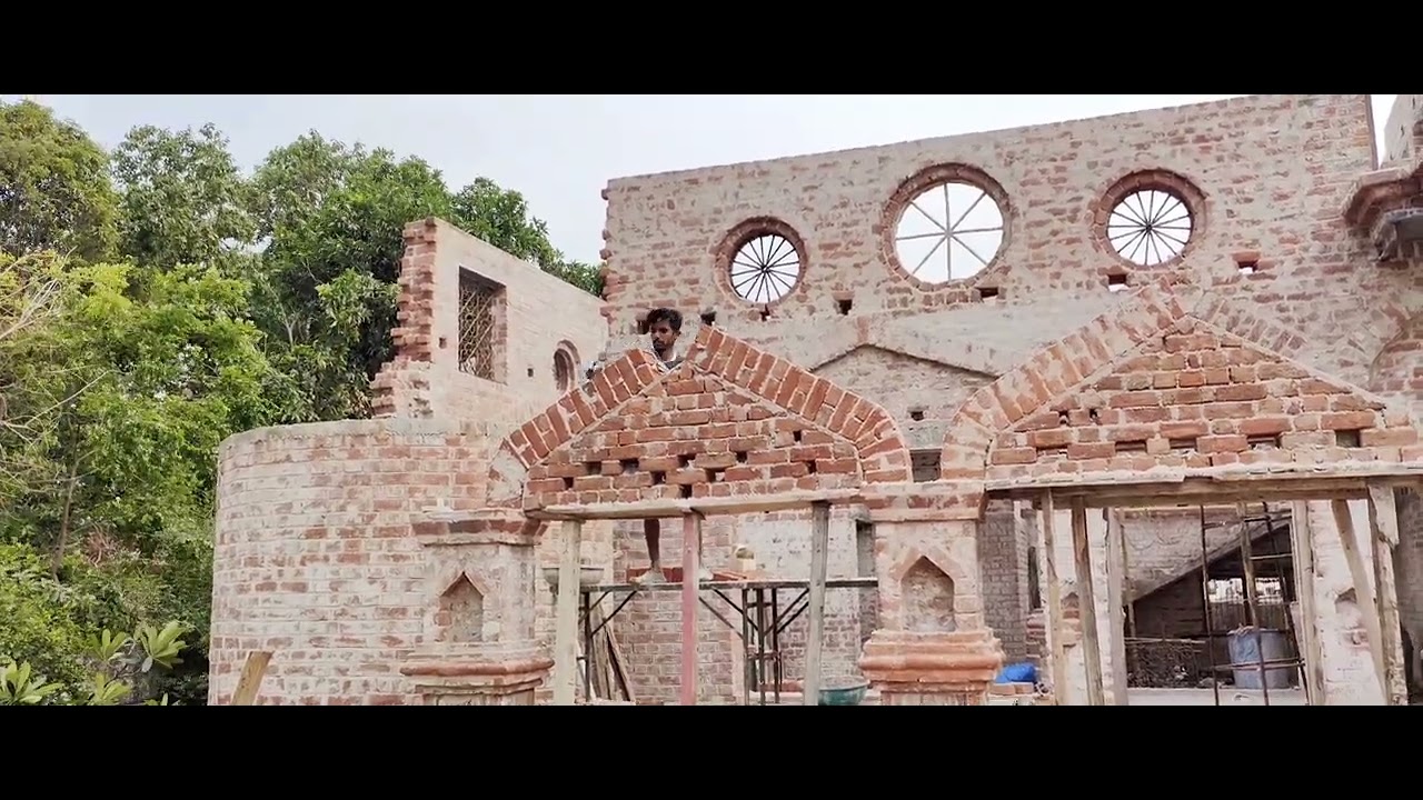 ARCH MAKING without RCC. sustainable house by lime - YouTube