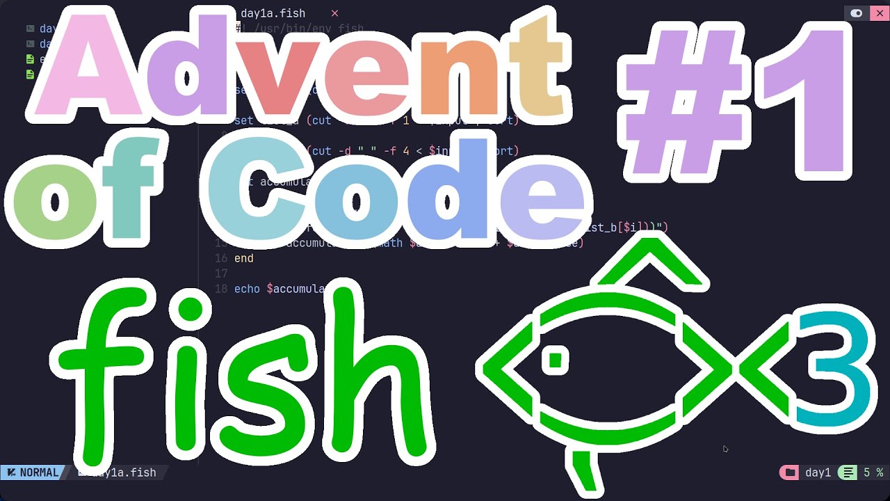 Advent of Code - Day 1 - Fish Script - YouTube