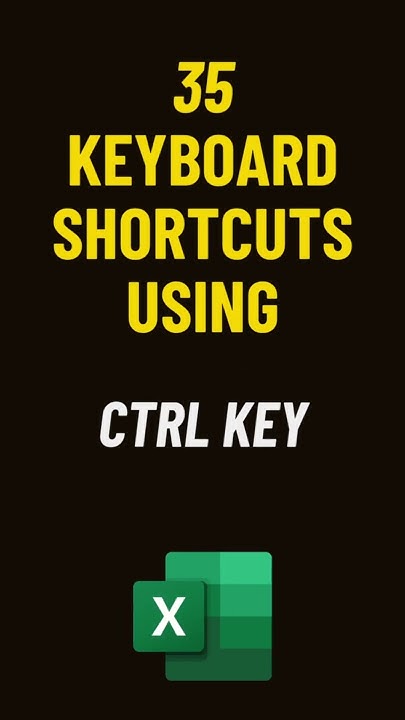 35 Keyboard Shortcuts using Ctrl key in Microsoft Excel #shorts #excelshortcuts #exceltips - YouTube