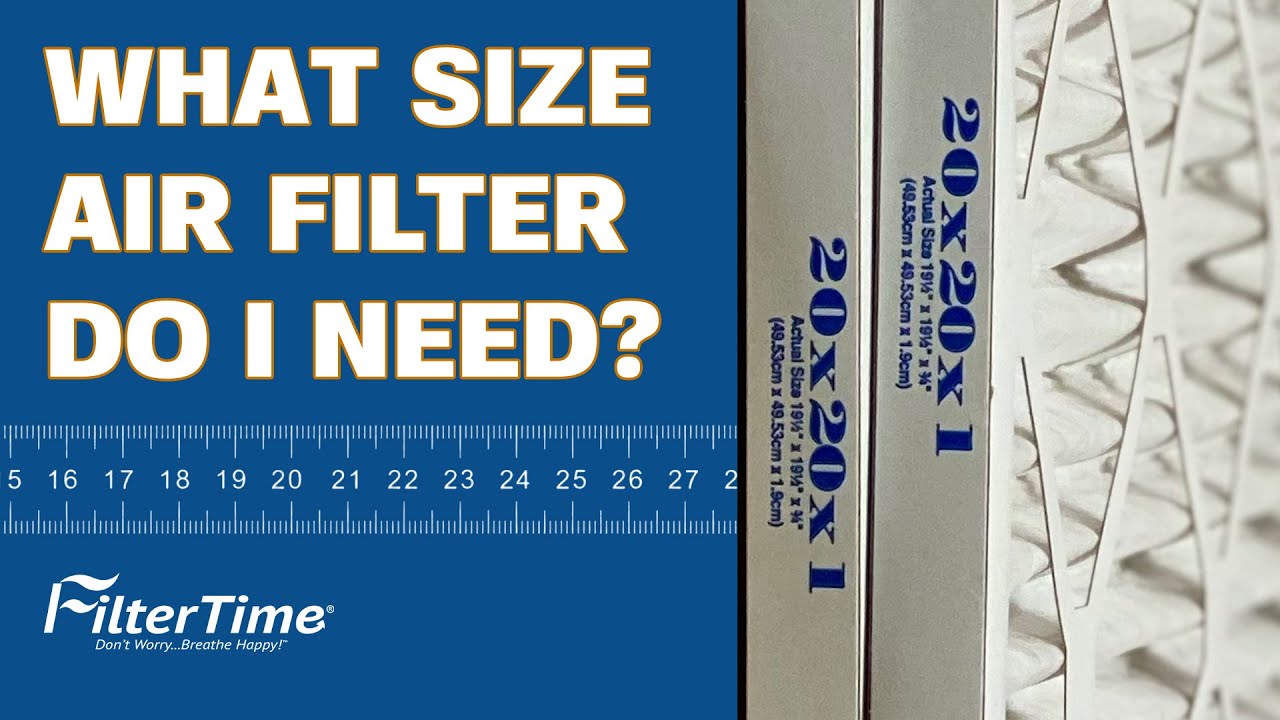 What Size Air Filter Do I Need FilterTime YouTube