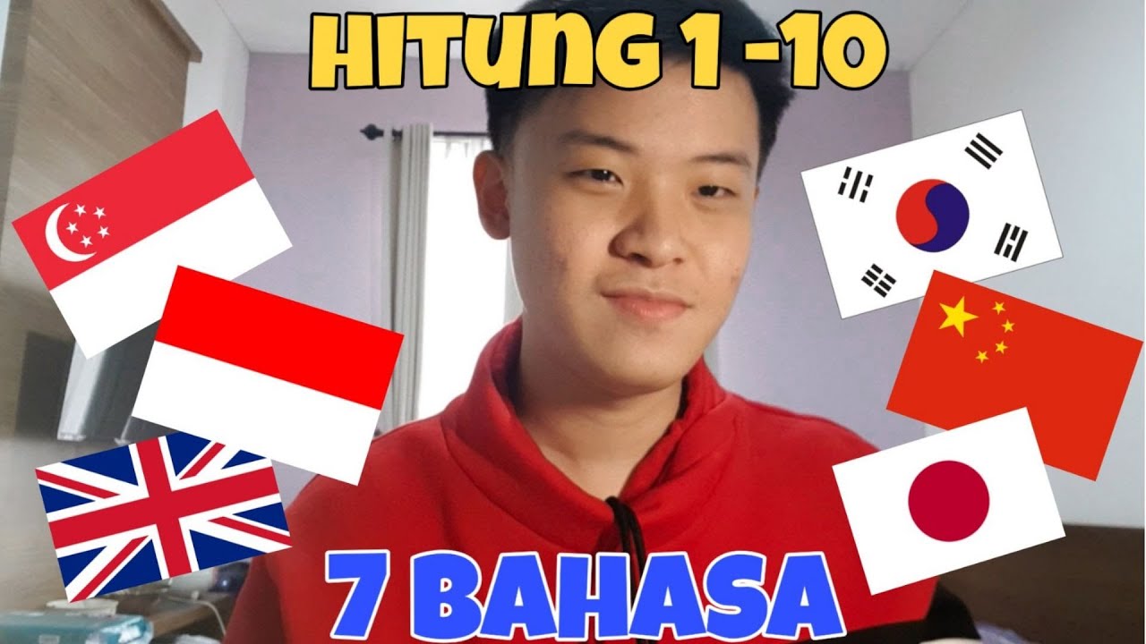 Counting using 8 languages [Indonesia, English , Hokkien , mandarin ...