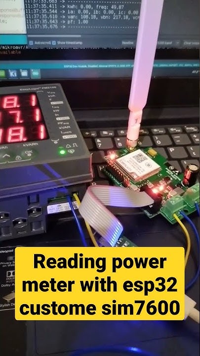 Reading power meter with esp32 sim7600 custome by mikroavr.com - YouTube