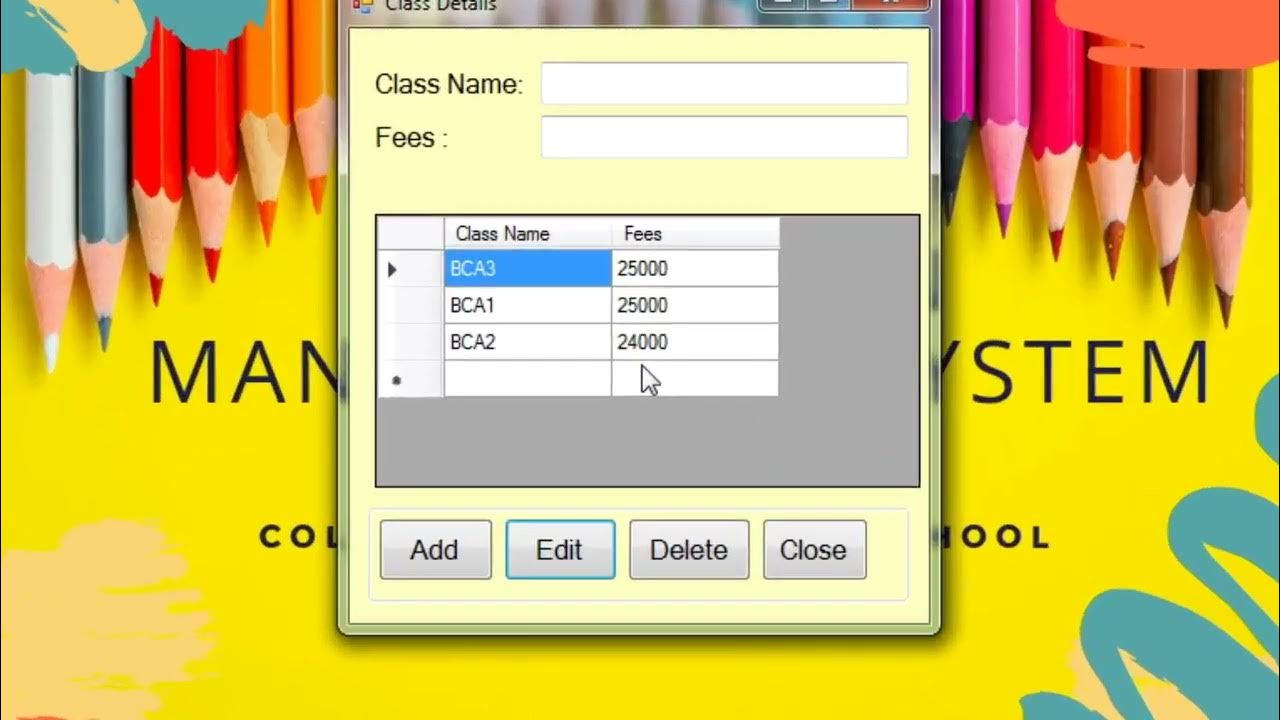 College Admission Management System VB NET 2010 Project |Source Code ...