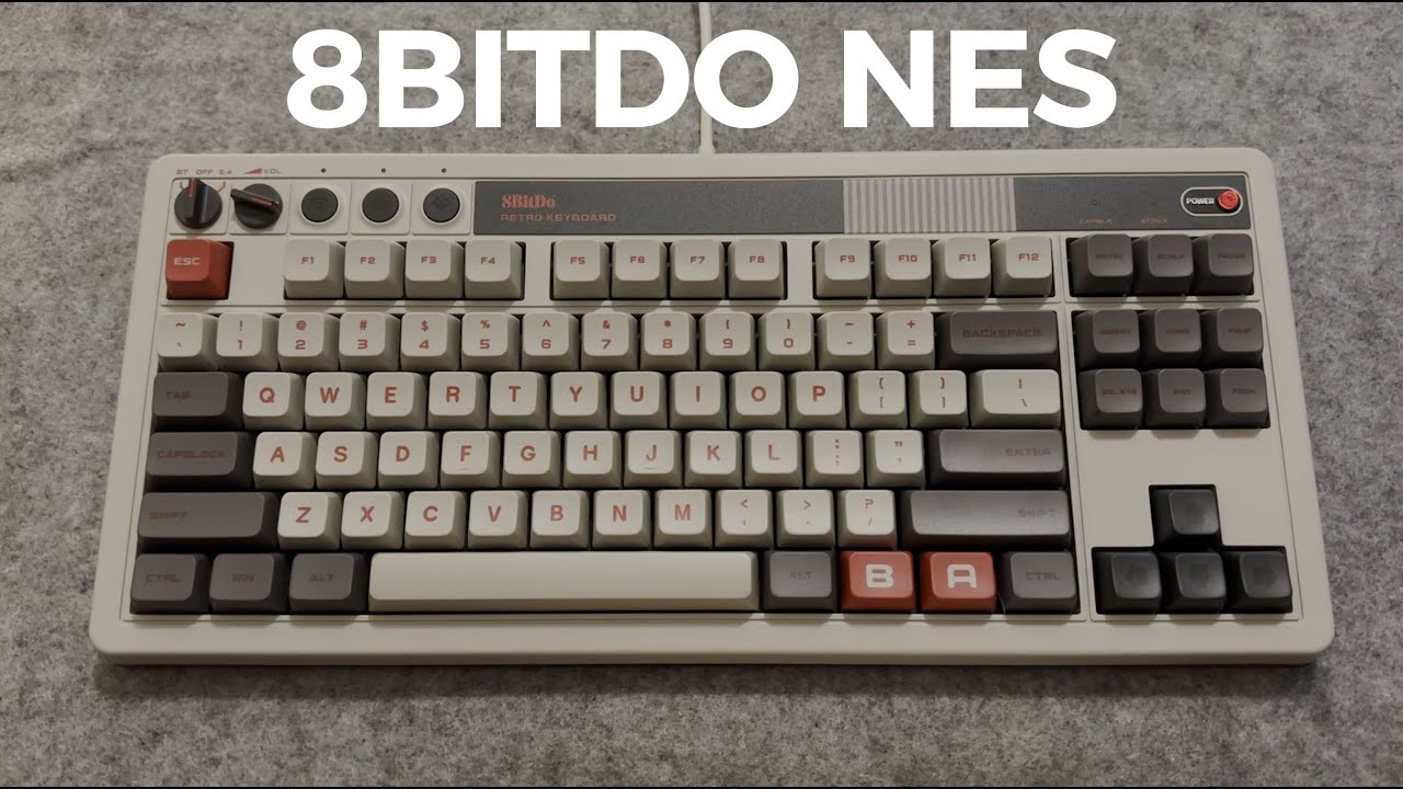 8BitDo NES Keyboard Sound test | Retro mechanical keyboard - YouTube