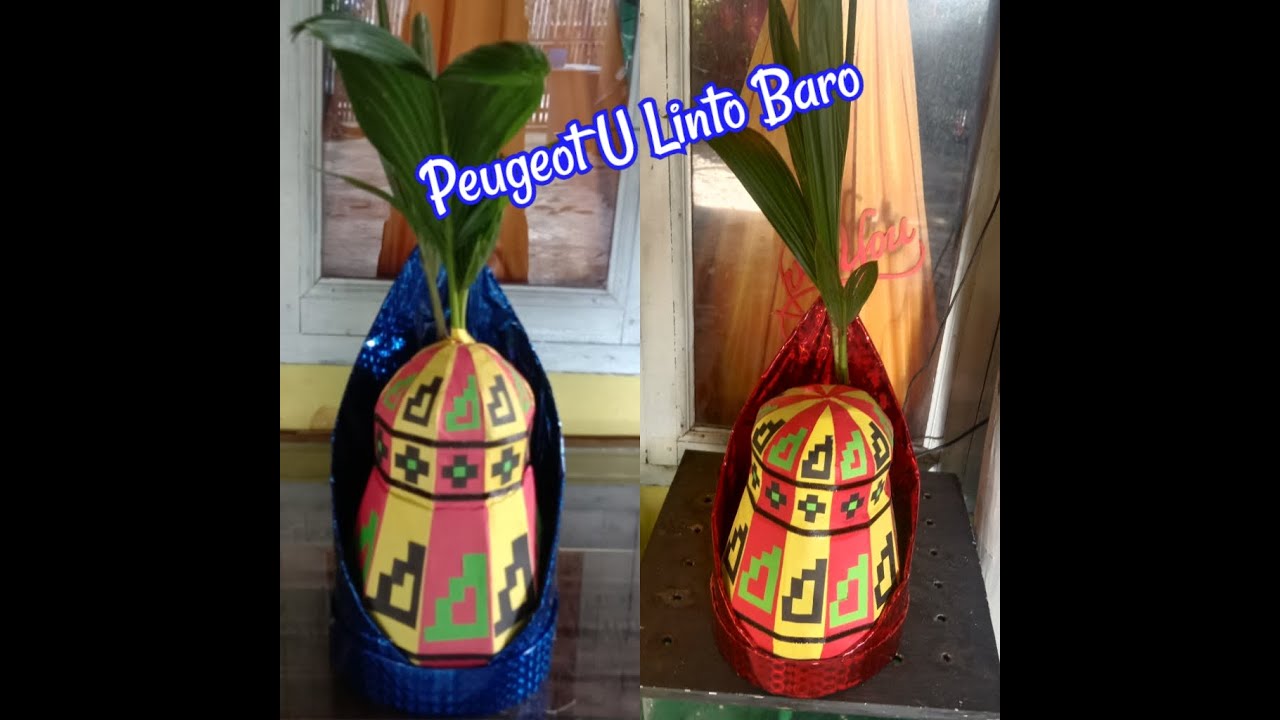 Cara menghias U linto baro adat Aceh - YouTube