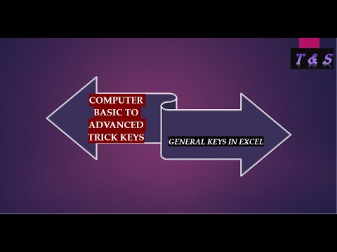 EXCEL GENERAL SHORTKEY/ GENERAL SHORTCUT KEYS IN EXCEL - YouTube