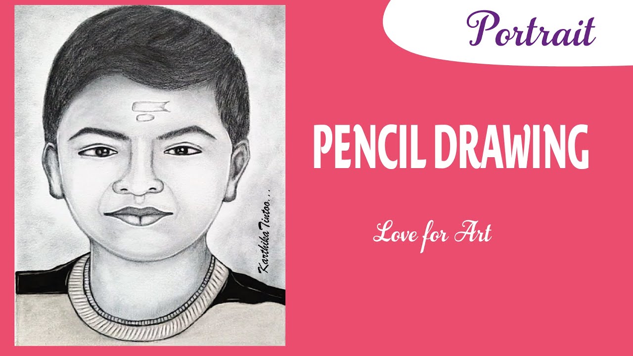 Boy Portrait Drawing in Pencil I Potrait Drawing of Boy 😊 - YouTube