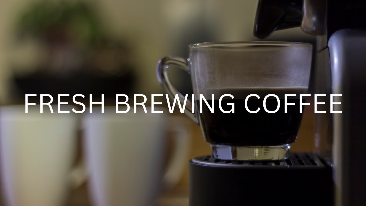 Fresh Brewing Coffee sounds, cup of coffee brewing, helps with relaxing ...