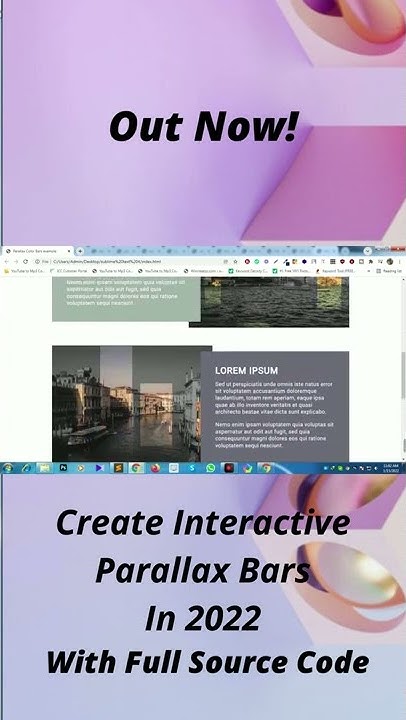 Cooming Soon! How to add interactive parallax bars effects gsap in 2022 by jishaansinghal - YouTube