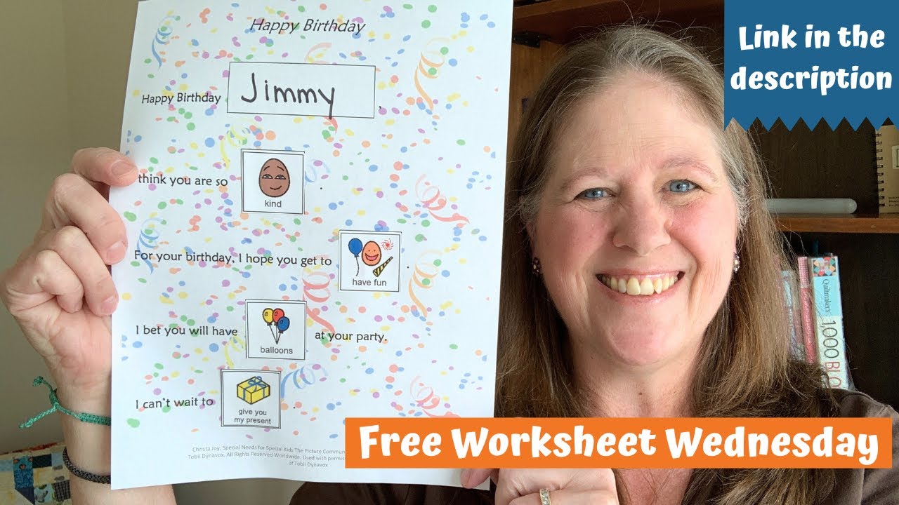 Free Worksheet Wednesday: Happy Birthday Writing Prompt - YouTube