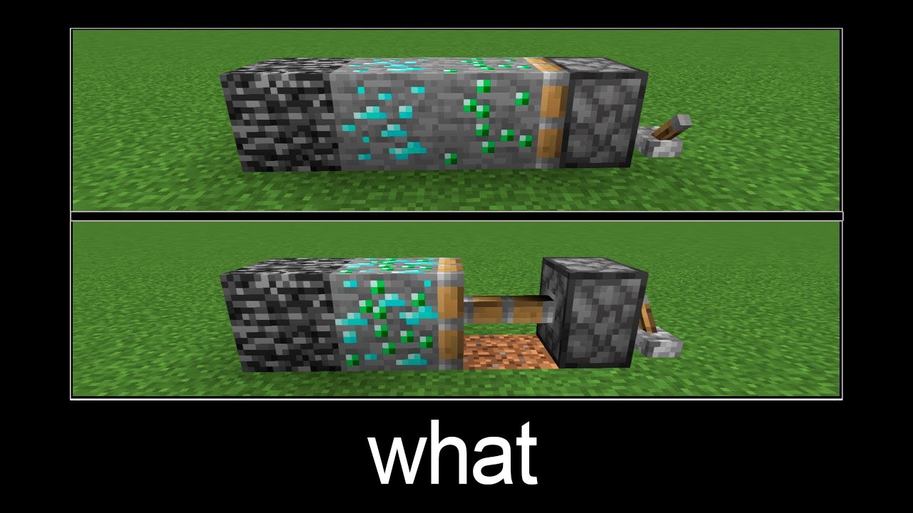 Minecraft wait what meme part 67 (diamond + emerald =?) - YouTube