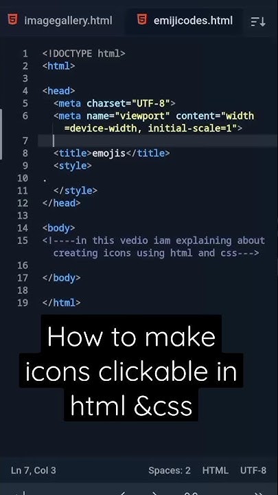 how to make icons clickable in html and css #shorts #short #viral #trending #subscribe #youtube ...