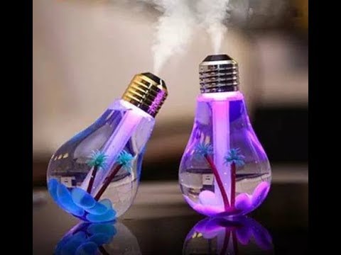 Umidificador De Ar E Luminária Lâmpada Com Luz De Led Usb - YouTube