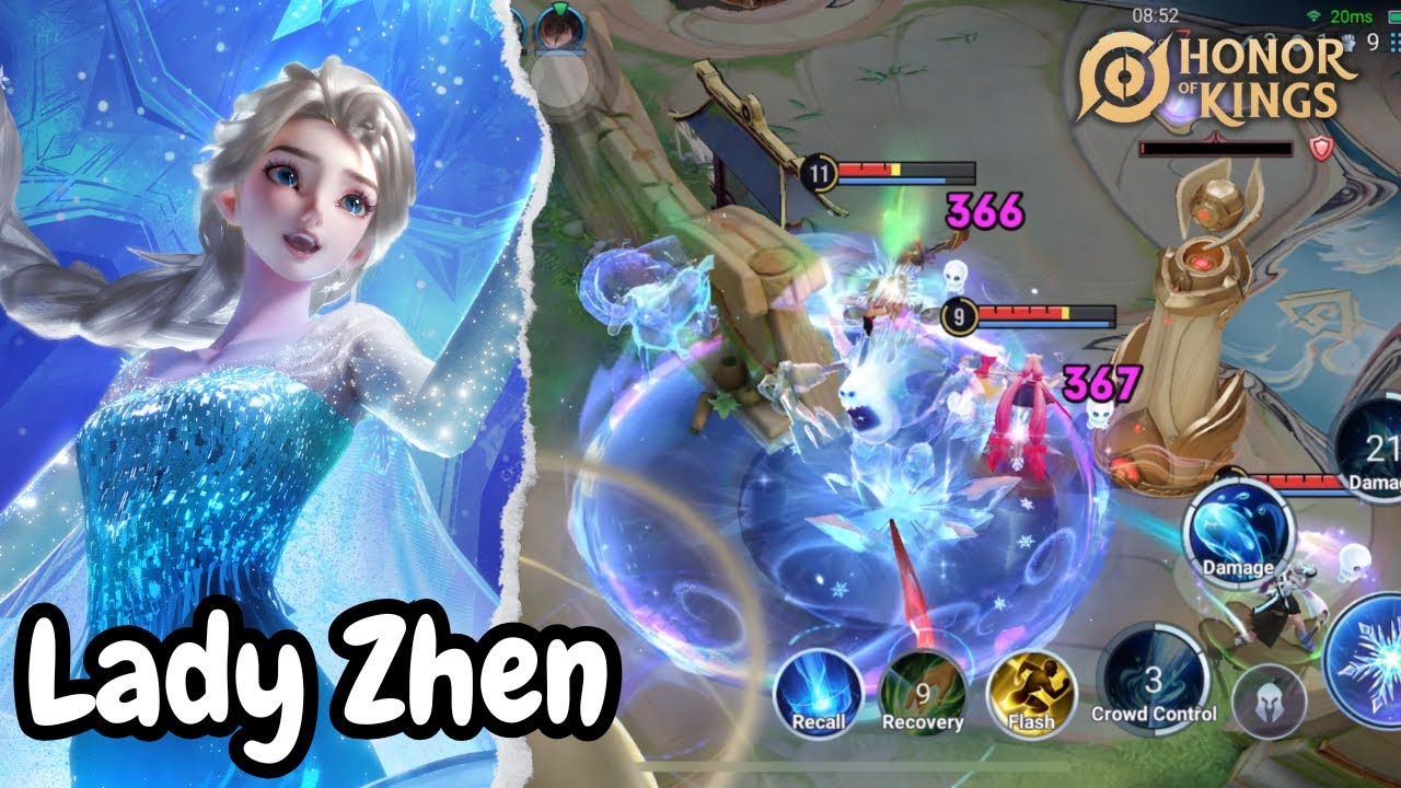 Lady Zhen: Elsa “Frozen” Skin Gameplay | Honor of Kings - YouTube