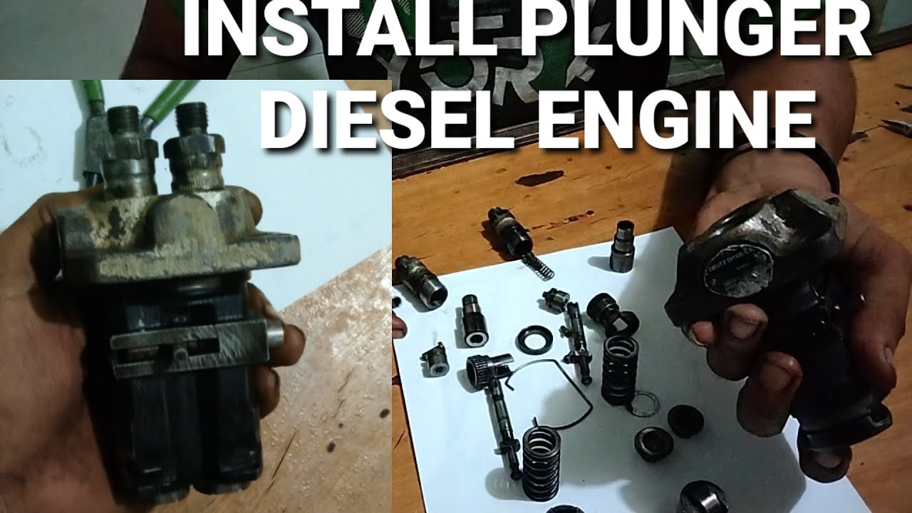 How to install plunger 2 cylinder diesel engine - YouTube