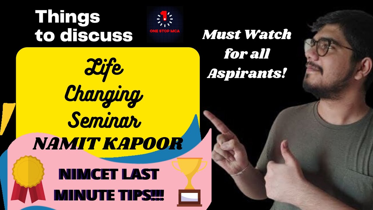 Life Changing Seminar for all MCA Aspirants | Ab aag lgegi 🔥🔥🔥 | Best ...