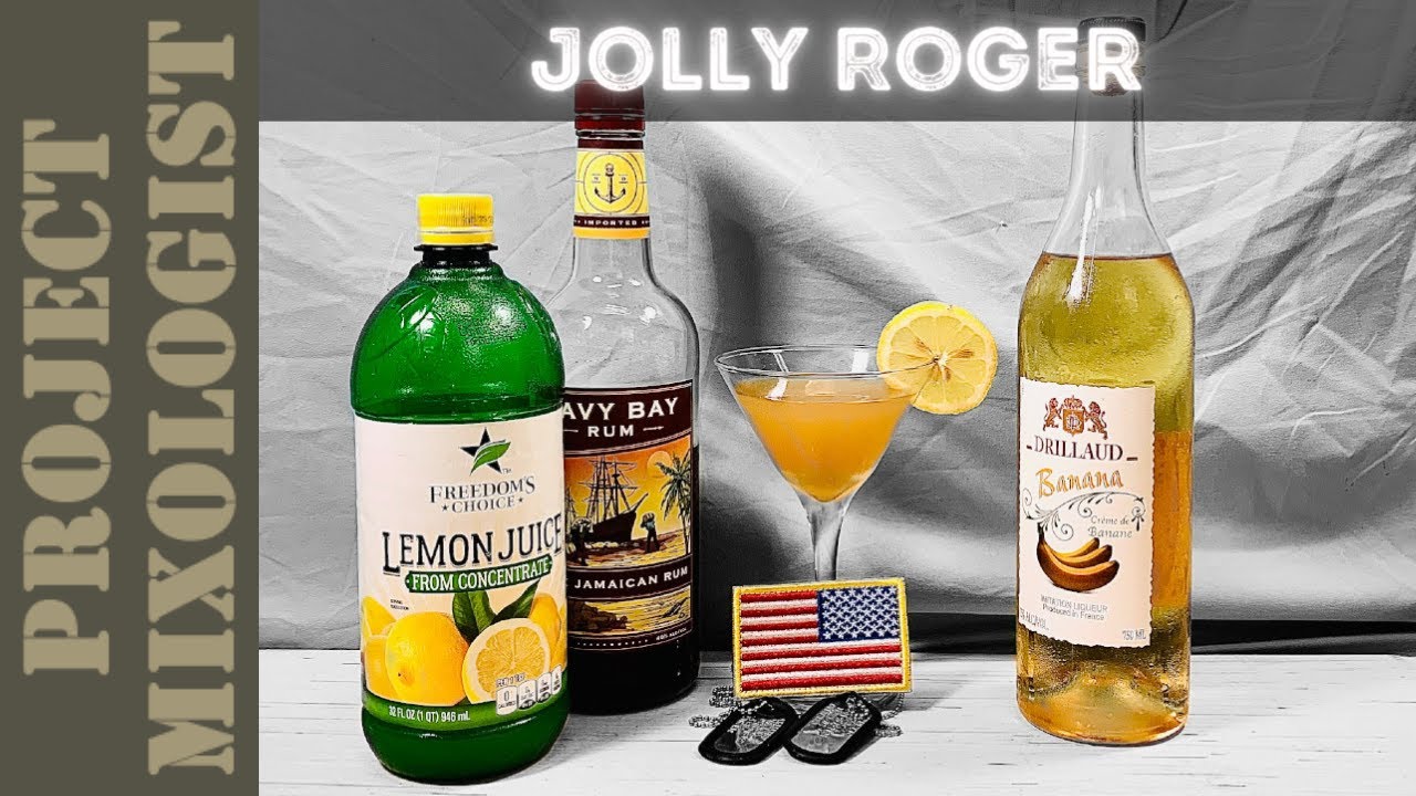 Jolly Roger Cocktail (Simple Dark Rum+Banana Liqueur Summer Cocktail ...