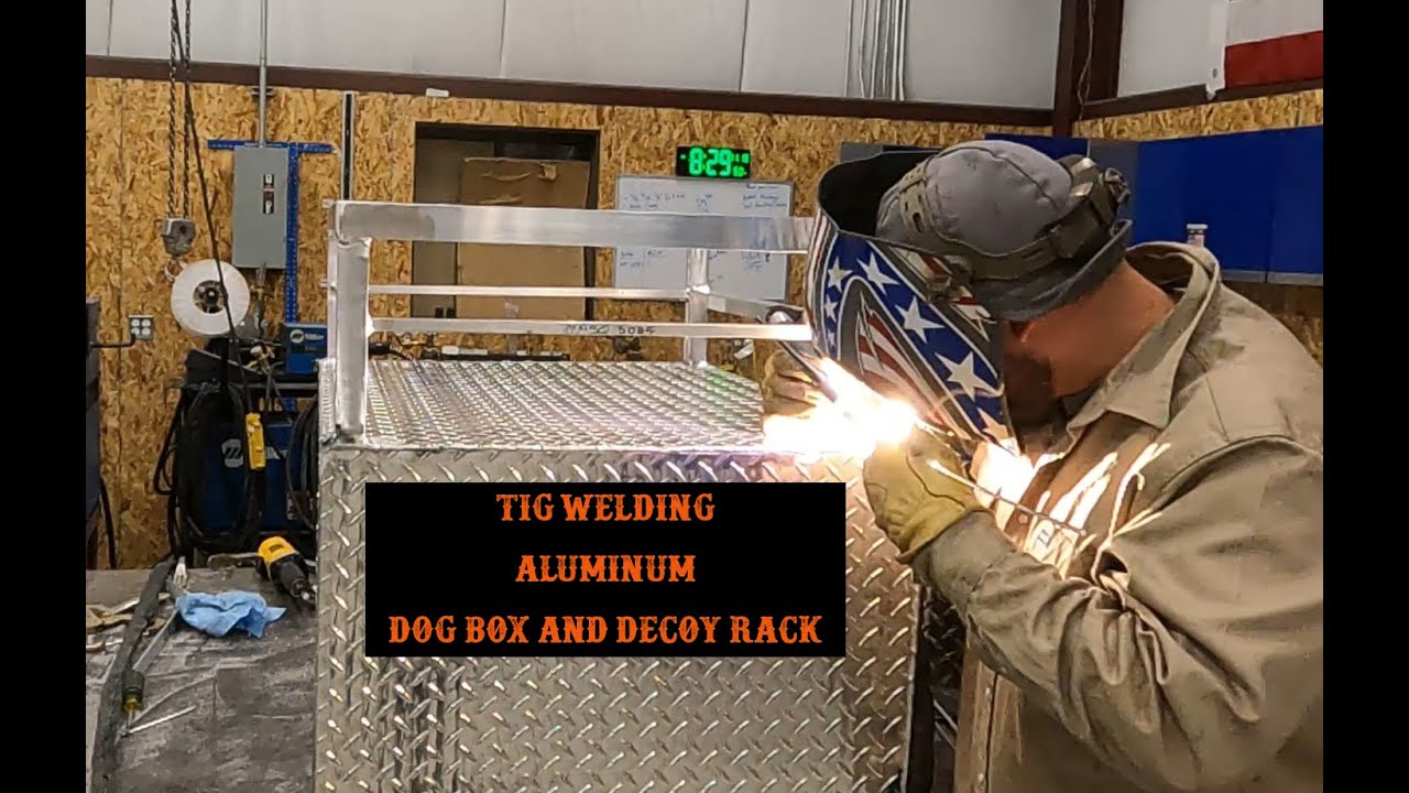 Aluminum TIG welding dog box and decoy rack - YouTube