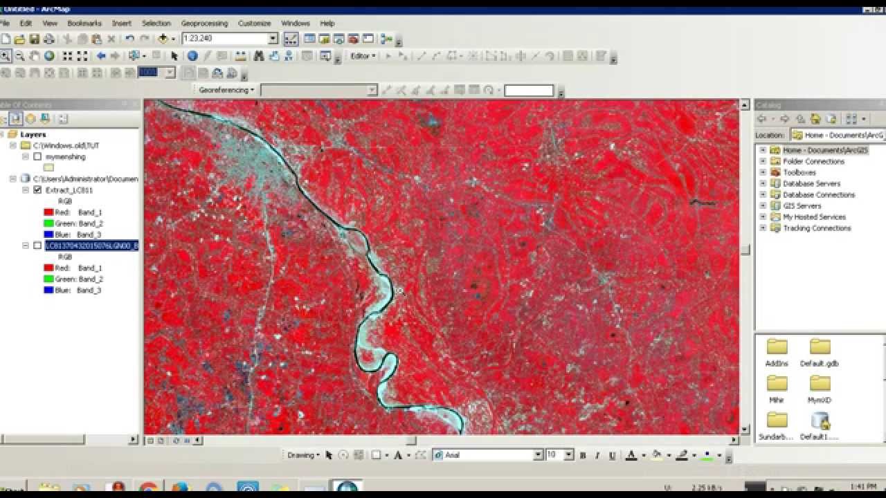 how to extract raster or satellite image in arcgis - YouTube