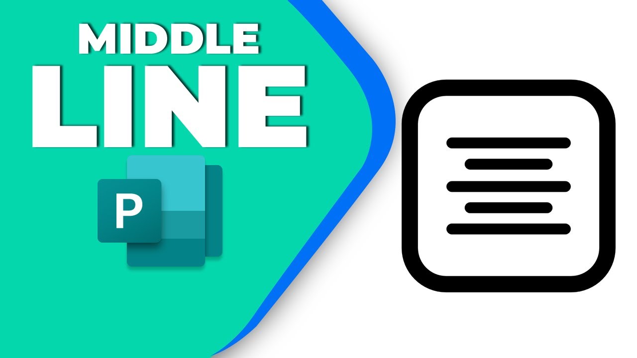 How to put a publisher in the middle of a line in publisher - YouTube