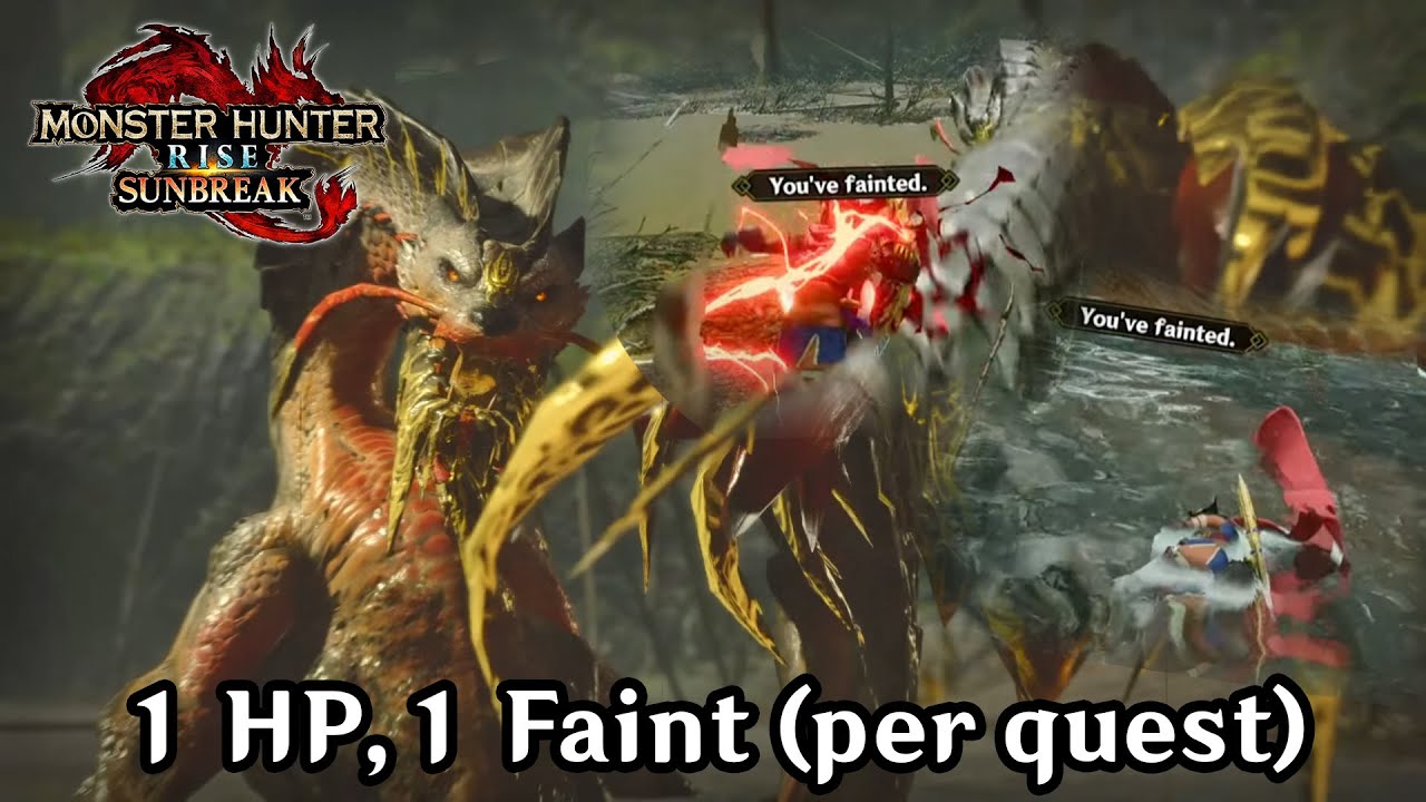 [MHR:Sunbreak | PC] Can you beat MHR: Sunbreak, with only 1 HP and 1 Faint? - Day 4 - YouTube