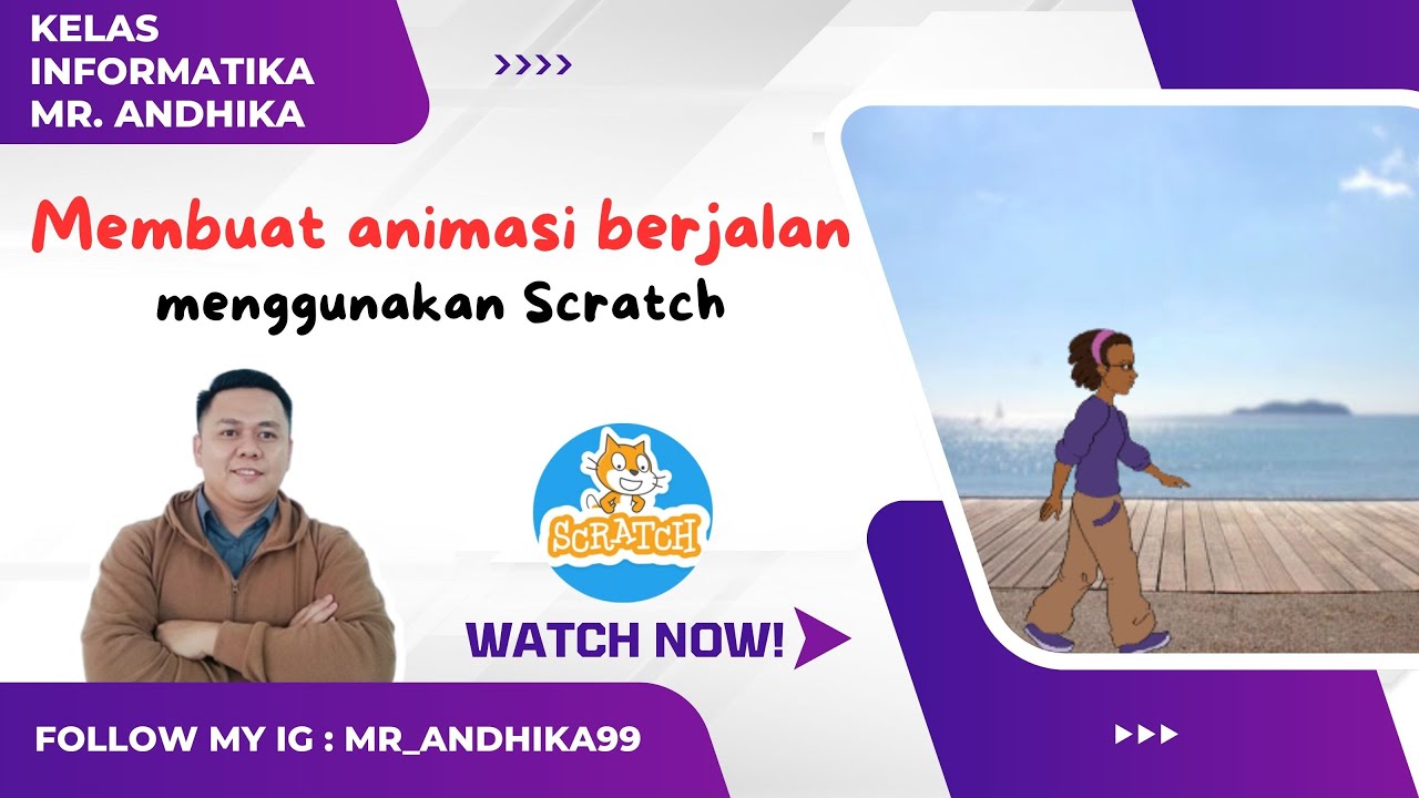 Membuat Animasi Berjalan - SCRATCH PROGRAMMING - YouTube