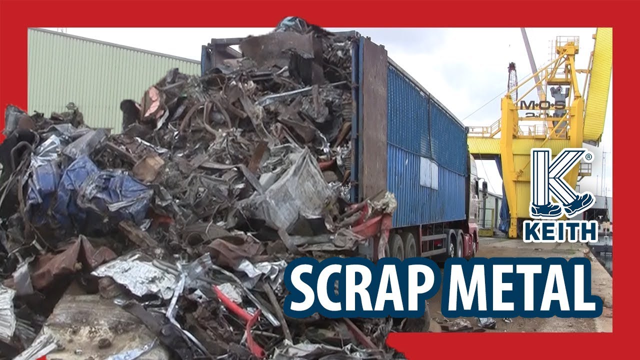 V-FLOOR Unloading Scrap Metal | KEITH Manufacturing Co. - YouTube