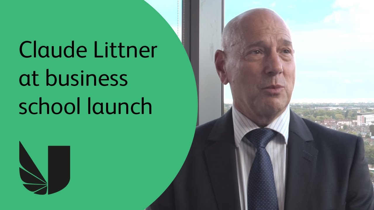 Claude Littner at the Claude Littner Business School launch - YouTube