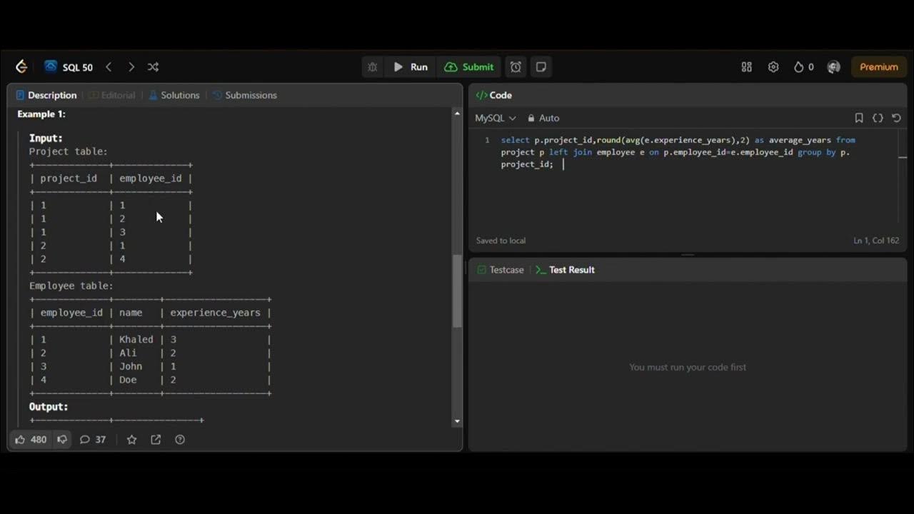 LeetCode 1075: Project employee |Top SQL Interview Questions Explained in Hindi/Urdu - YouTube