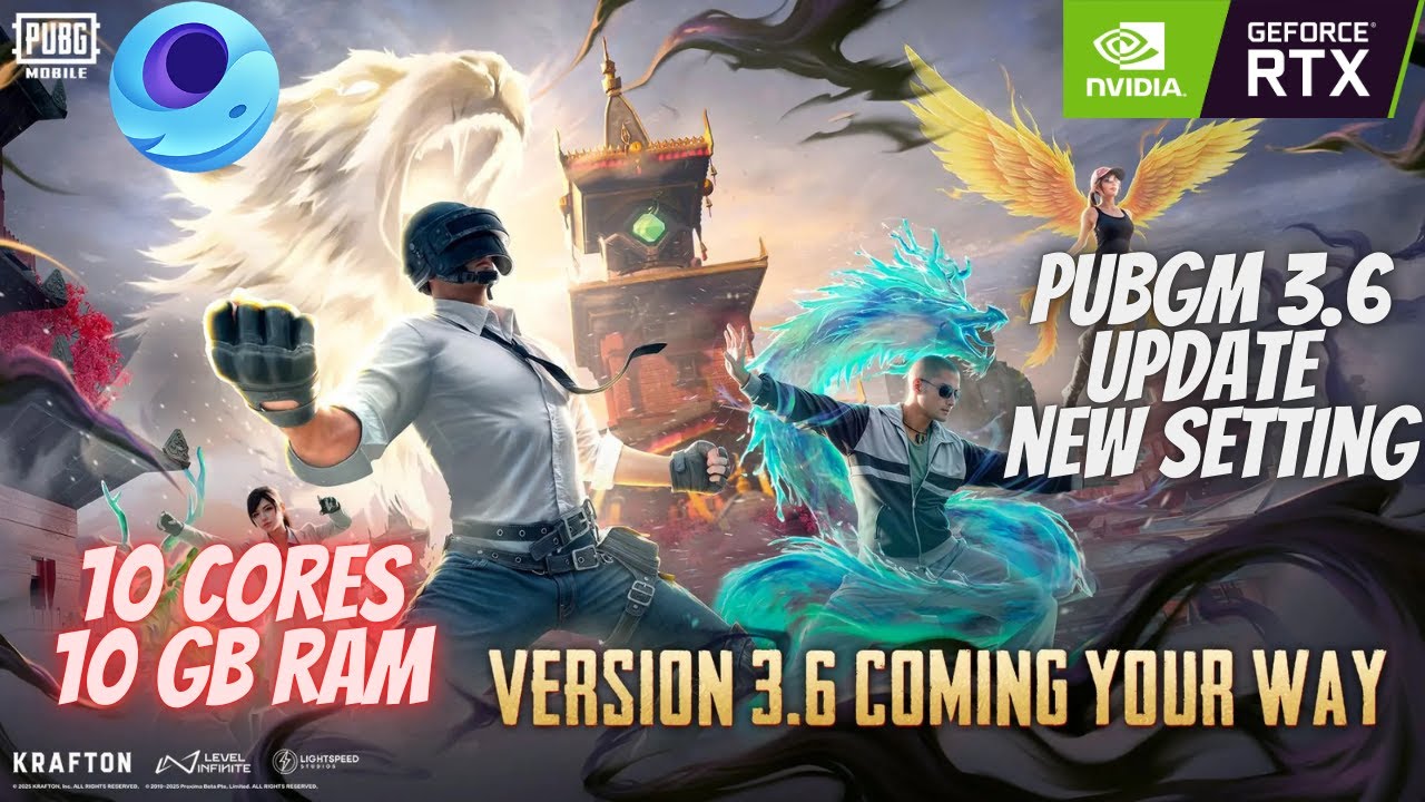 🔥 Best PUBG Mobile 3.6 Update Settings for Zero Lag & High FPS! | GAMELOOP 32 | 10 cores | 10GB ...
